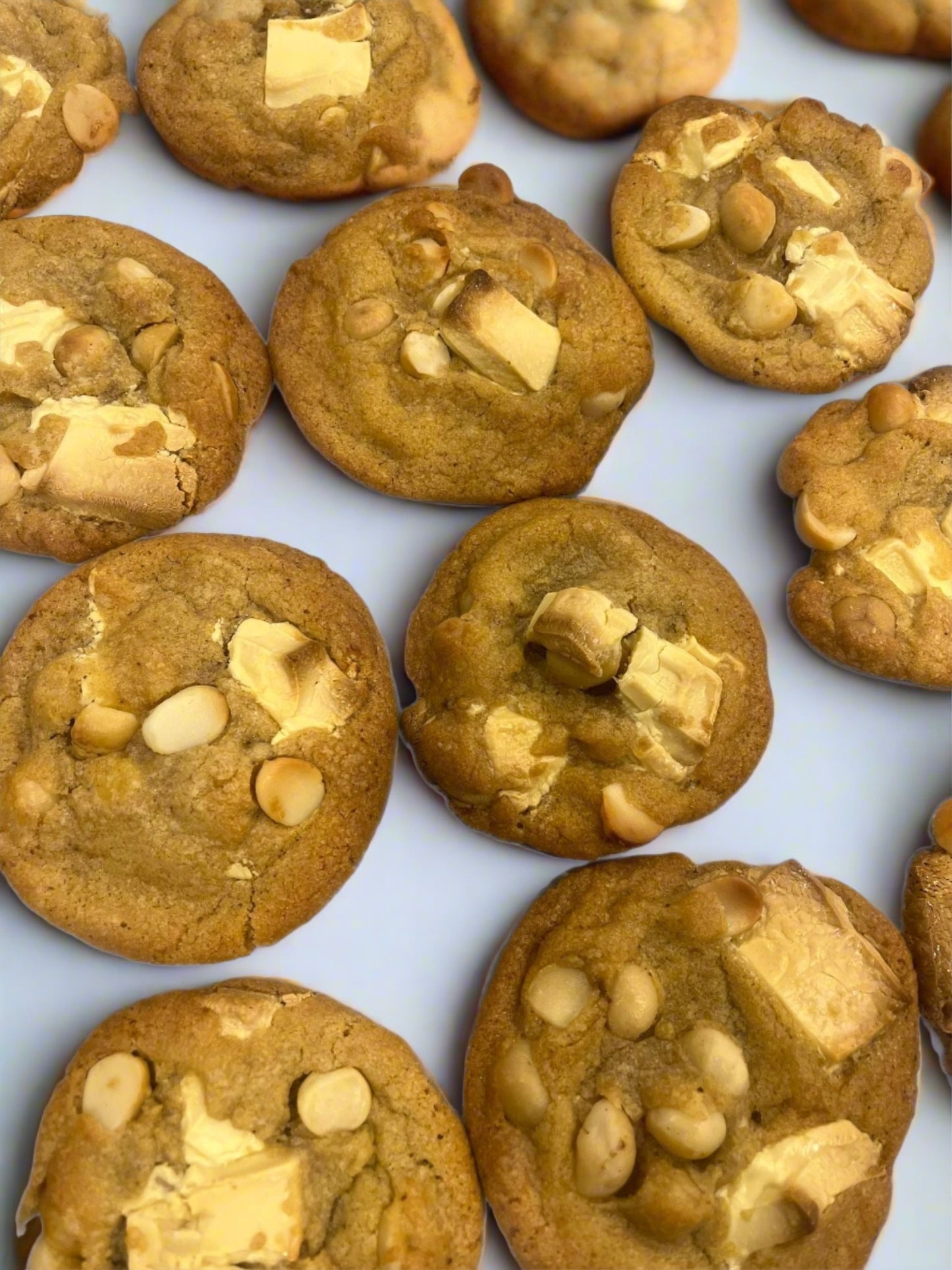White Choc Macadamia Cookies – Basic Az Bakes